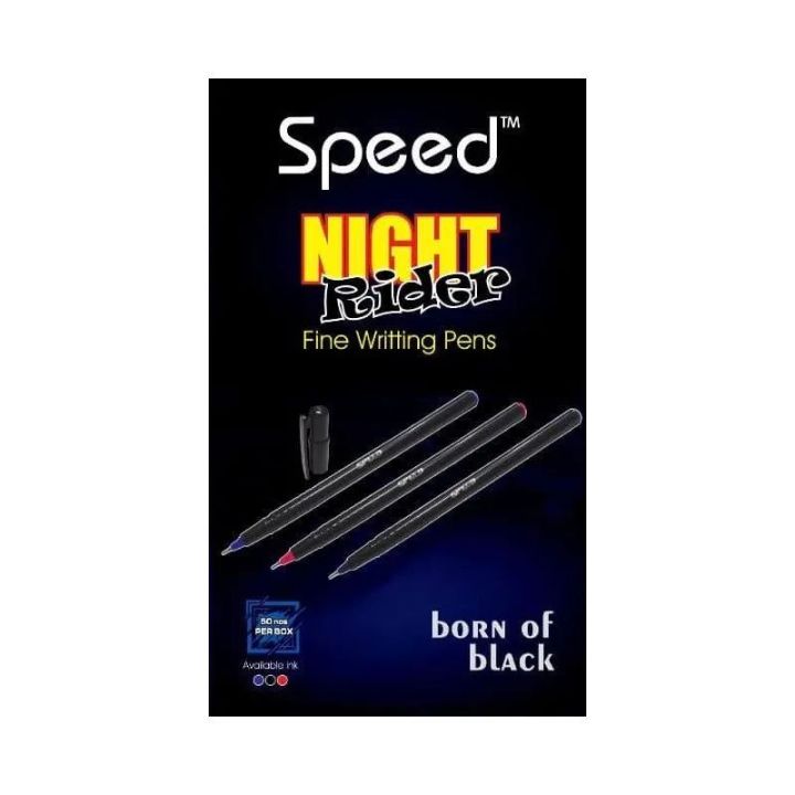 Speed Night Rider Blue ballpoint pens - 50 pens | Daraz.lk