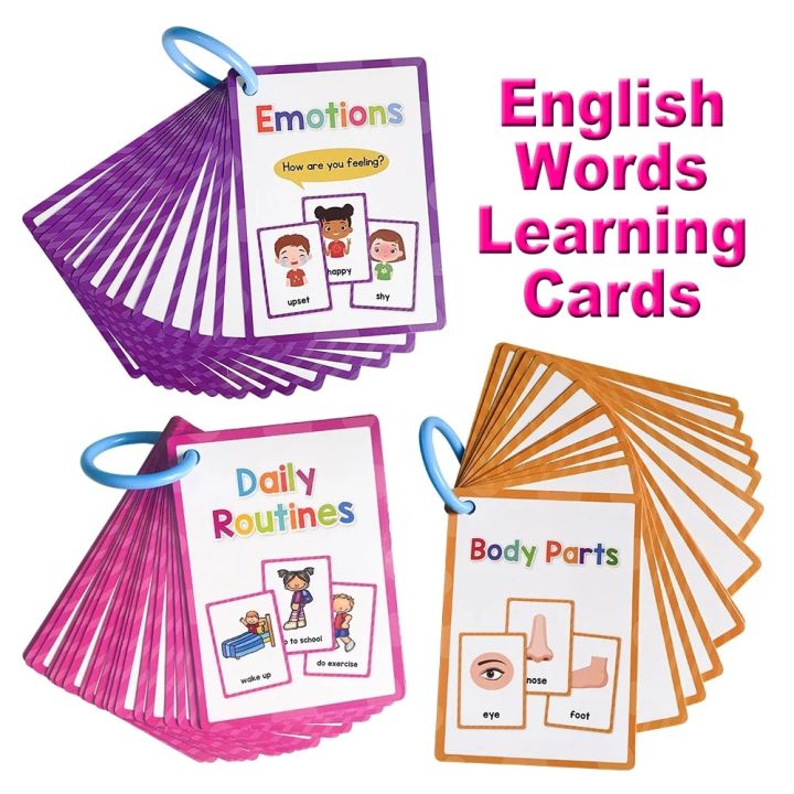 Montessori Kids Learning English Words Cards Kindergarten Teacher Early ...