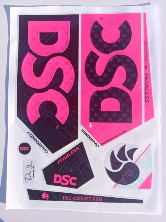 New 3D 2025 DSC Pink & Black full updated Edition Cricket Bat Sticker ...