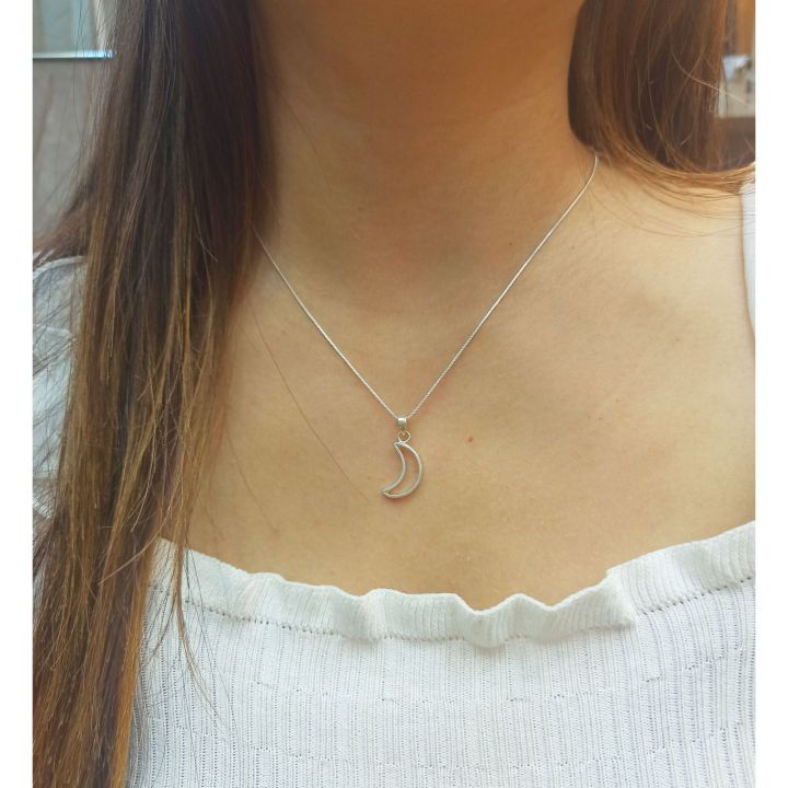 Pure Silver Moon Chain Locket | Daraz.com.np