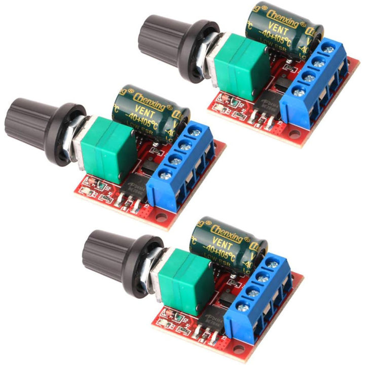 3pcs Mini DC Motor PWM Speed Controller, DC 5V-35V 5A Speed Adjustable ...