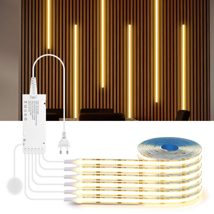 1-6PCS Groups COB LED Strip Light Touch Dimmer Switch FCOB Tape for ...