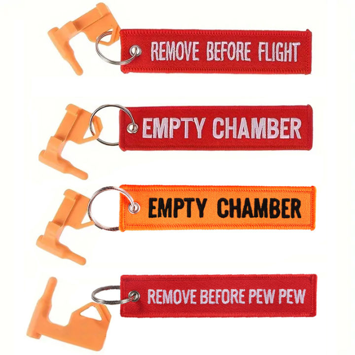 2 Pack Chamber Safety Flag for Rifle Handgun Shotgun with Bright RedKey ...