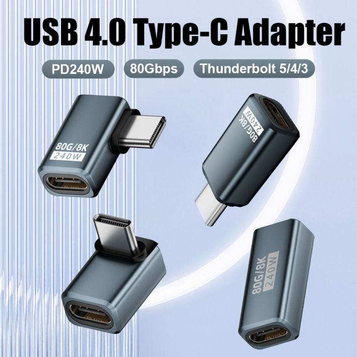 USB C Extender Adapter 240W Cable Extension Type-C Male to Female ...