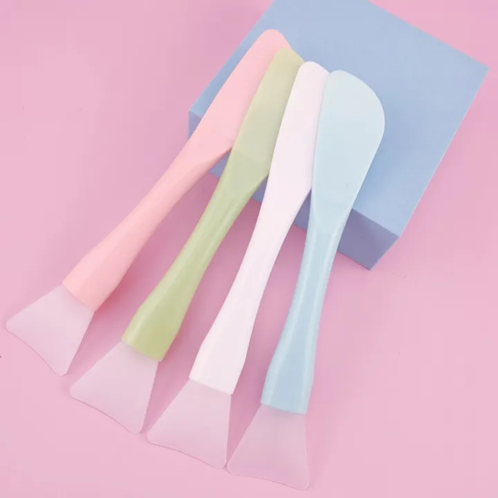 Silicone Facial Mask Brush Soft Head with Scraper Integrated Dual-use ...