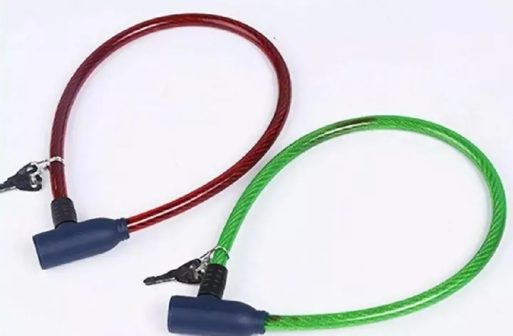 Cycle Safety Anti-Theft Steel Wire Lock Portable Security Lock With 2 ...