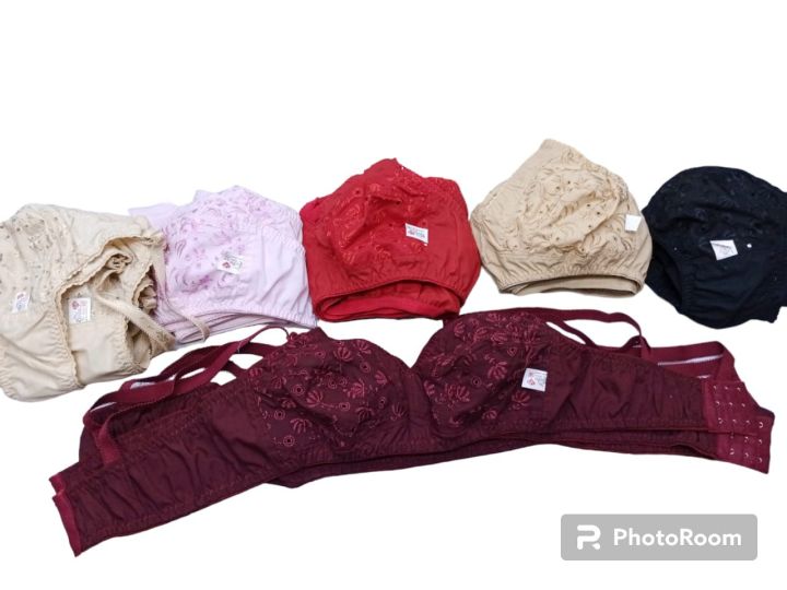 3 hook pure cotton chikan fancy bra | Daraz.pk