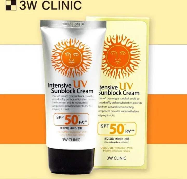 3W Clinic Intensive UV Sunblock Cream SPF 50+PA+++ 50gm | Daraz.com.bd