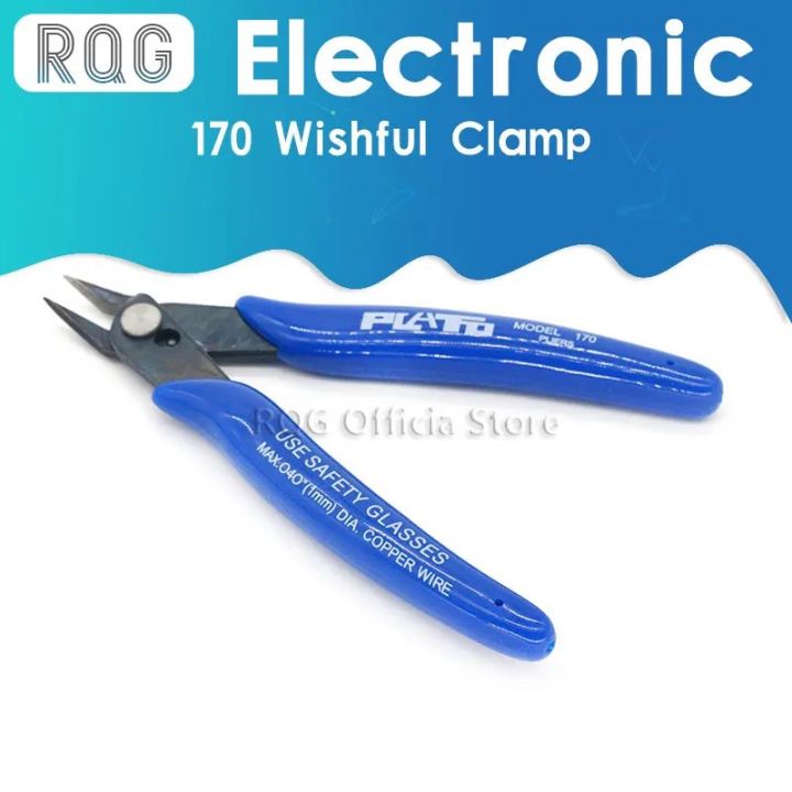 Wishful Clamp DIY Electronic Diagonal Pliers Side Cutting Nippers Wire ...