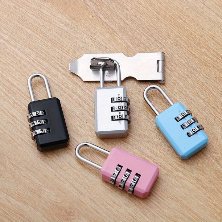 Compact 3-Digit Combination Lock - Waterproof Alloy Padlock for Luggage ...