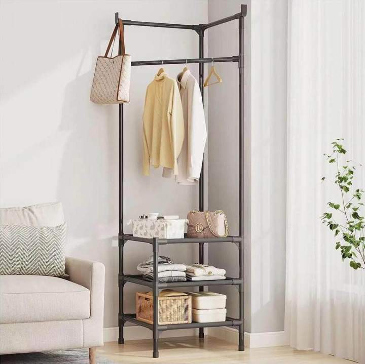 Corner coat hangers Floor bedroom household bedside clothes hanger ...