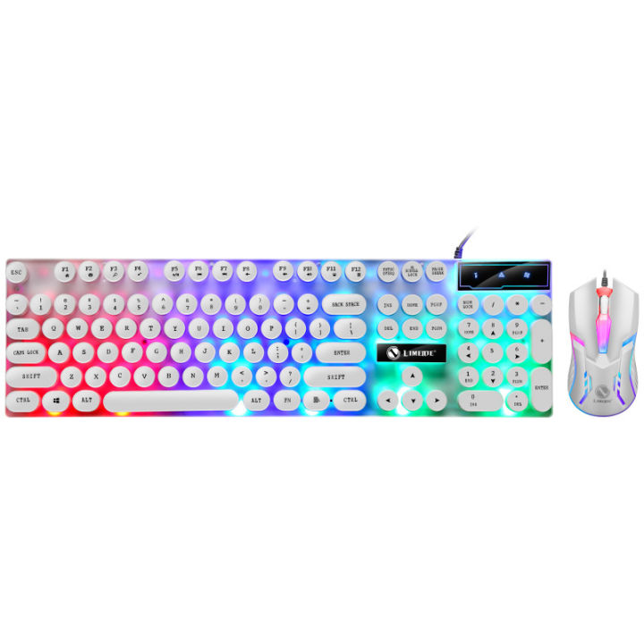 Limo GTX300 Keyboard and Mouse Set – Punk Retro Backlight USB Wired ...
