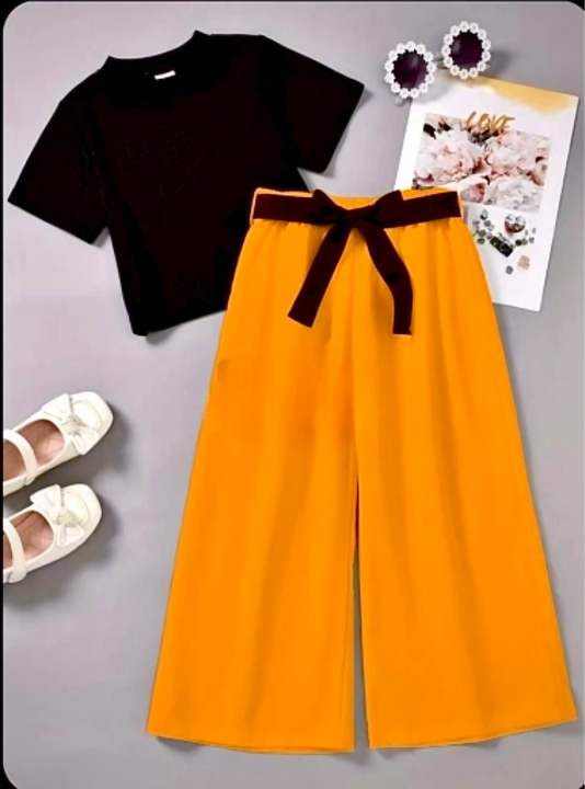 dress for baby girls - shirt & plazo with belt - New colour launch 2025 ...