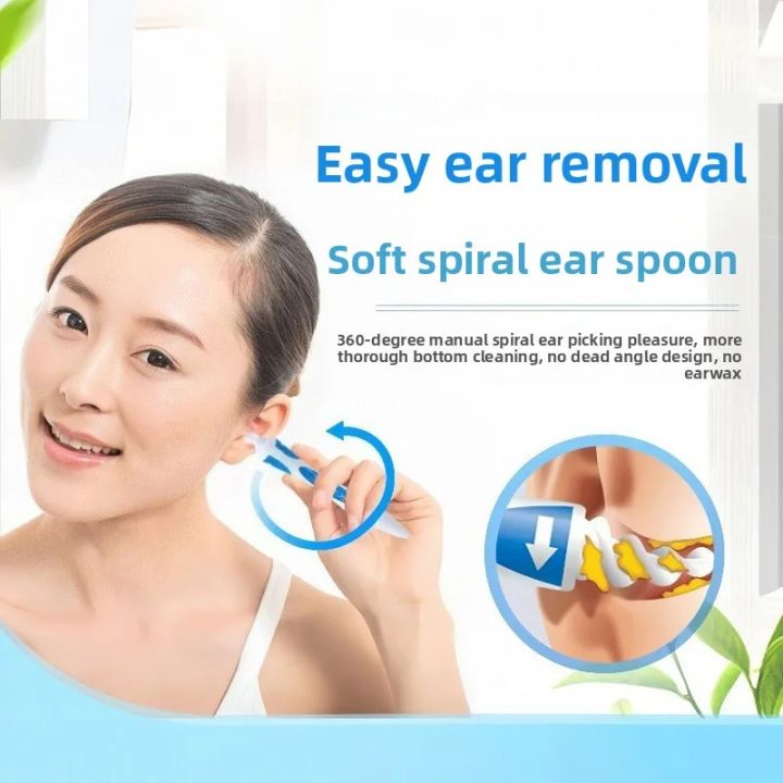 Rotary Screw Ear Wax Remover Tool Ear Cleaner With Soft Silicone 16 ...