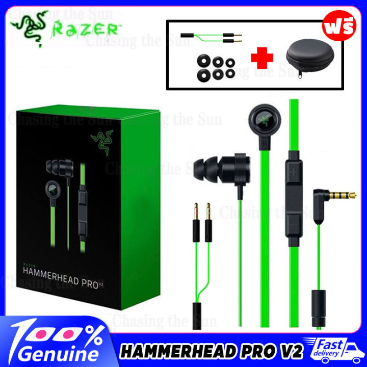 Razer Hammerhead Pro v2 earphone 3.5mm wired in ear gaming headset with ...
