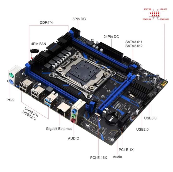 Kllisre X99 Motherboard Combo Kit Set Lga 2011 3 Xeon E5 2680 V4 Cpu