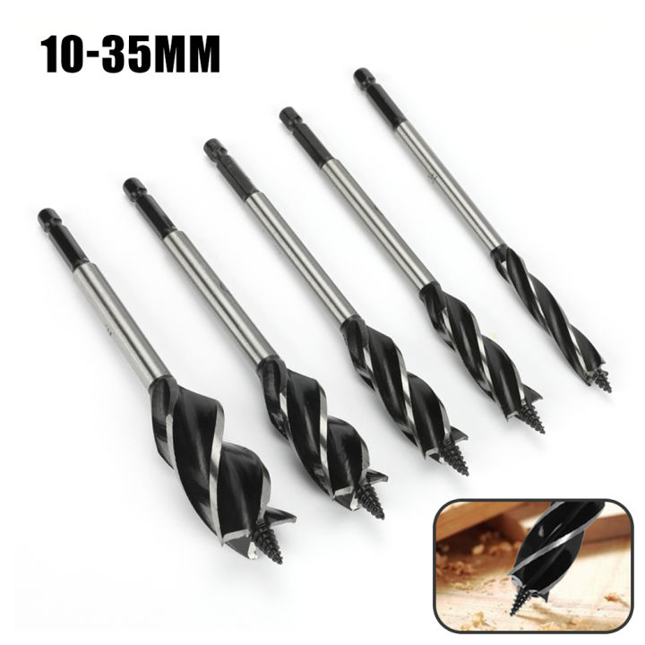 10-35mm Woodworking Twist Drill Bit Set Long Four-slot Four-blade ...