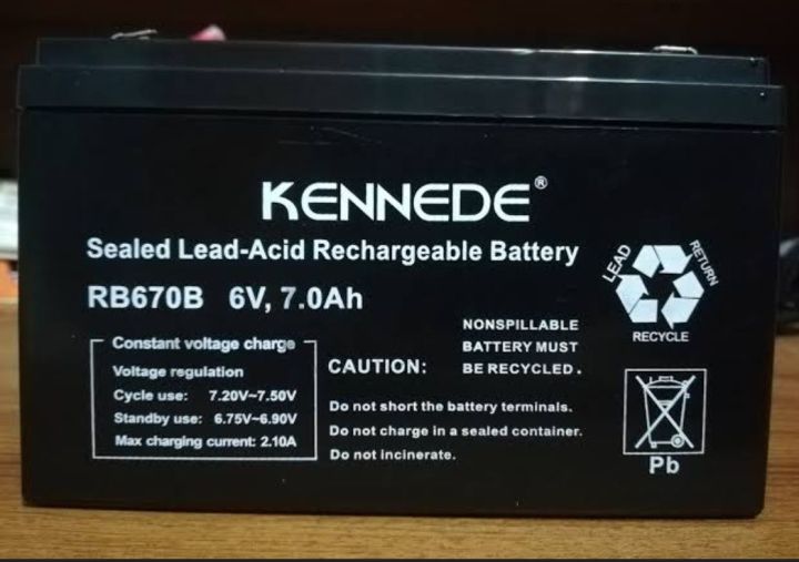 Lead Acid 6v 7Ah ST Kennede Battery For Rechargeable Fan Kids Ride On ...