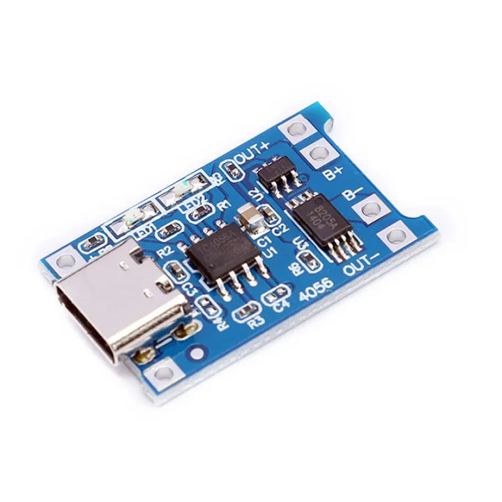 DIY Type-C Micro USB 5V 1A 18650 TP4056 Lithium Battery Charger Module ...