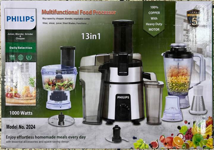 Phillips food factory 13 in 1 All In One Food Processor Juicer, Blender ...
