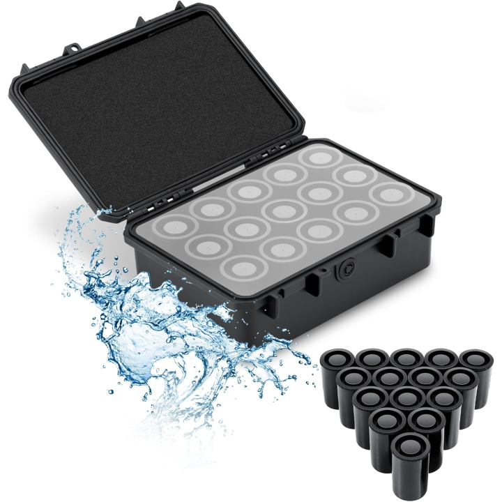 JJC Heavy Duty 35mm Film Case Holder for 15 Rolls of 35mm 135 Film IP67 ...