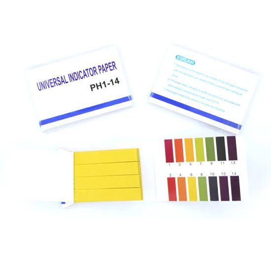 PH 1-14 universal indicator papers for / tests. - With a chart on ...