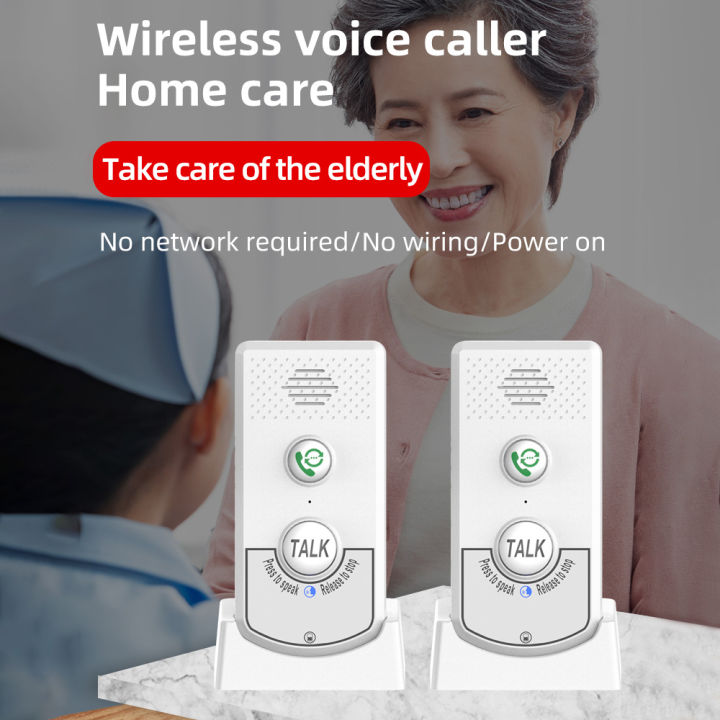 2 Pack Intercoms Wireless for Home Voice Bidirectional Caller Home ...
