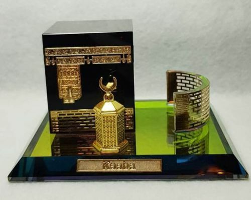 Highly Vital - Refined Taste - Kaaba Mecca Showpiece Crystal Gold ...