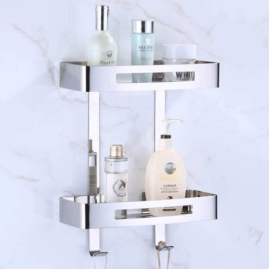 Wall Mounted Storage Shelves Racks | Stainless Steel Bathroom/Toilet ...