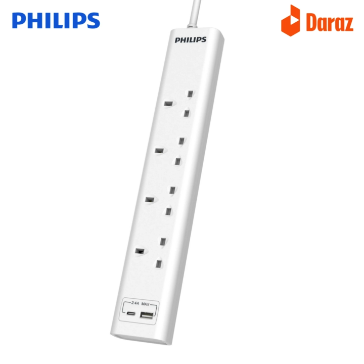 Philips CHP4141WA/89 Power Multiplier 4 Way Extension Socket With 2 USB ...