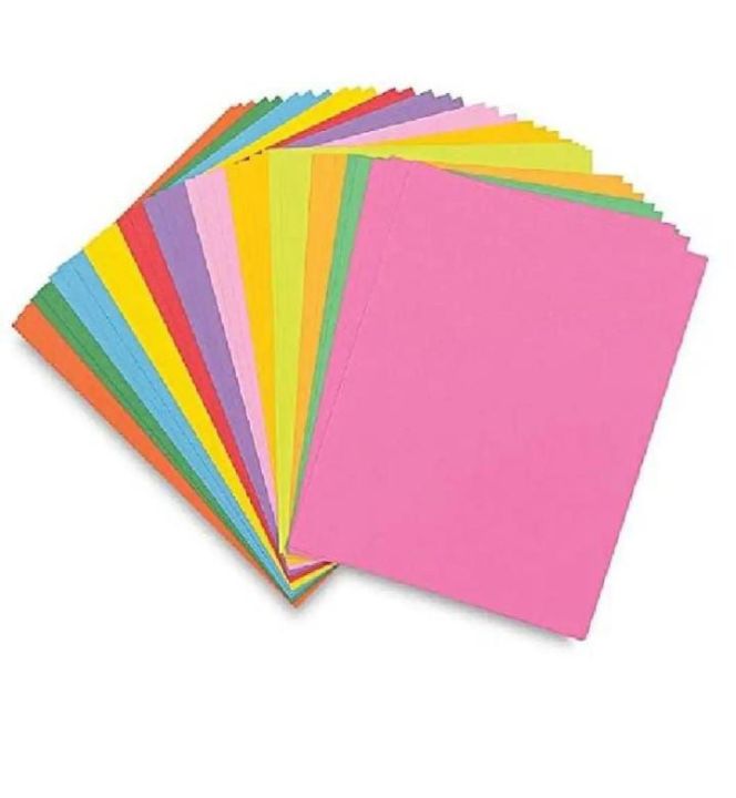 Colour paper sheet 100 sheets Multi colour A4 size colours | Daraz.pk