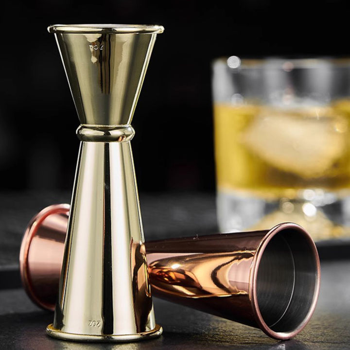 New Dual Shot Stainless Steel Measure Cup Cocktail Shaker Drink Spirit ...