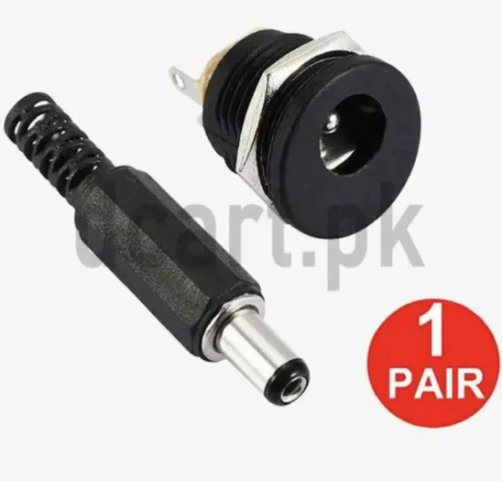 Male Female DC Power Connector | DC022 | Socket Jack Plug | Daraz.pk