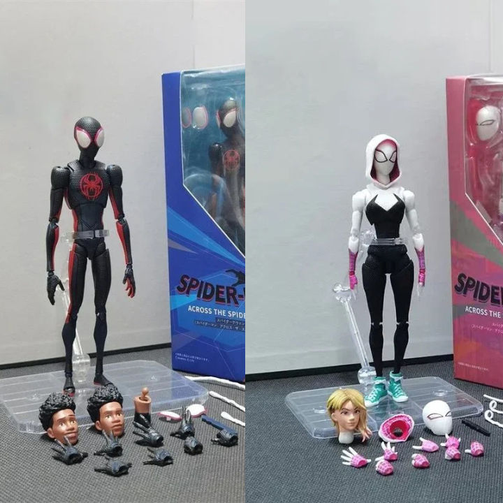 Anime Spider-man Shf Figuarts Miles Morales Gwen Action Figures Gwen ...