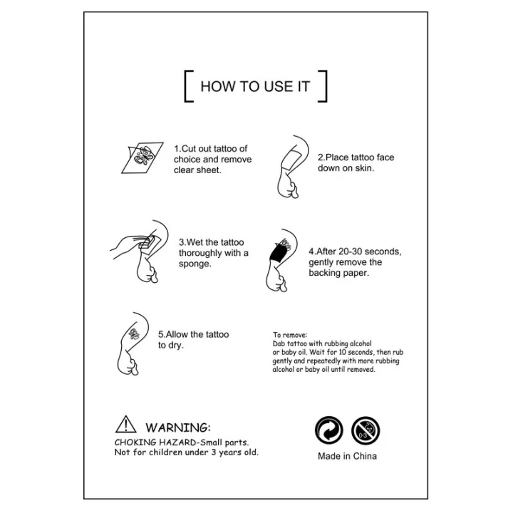 Random 2pcs Kuromi Tattoo Stickers Cartoon kawaii anime Waterproof ...