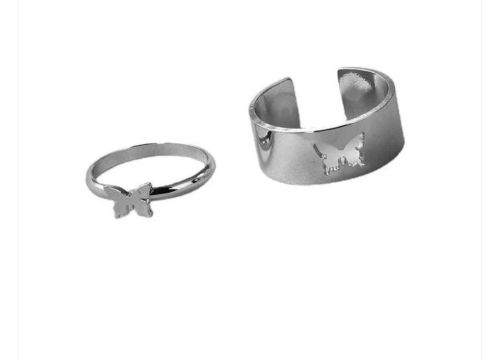 Premium Quality Butterfly Couple Rings | Daraz.pk