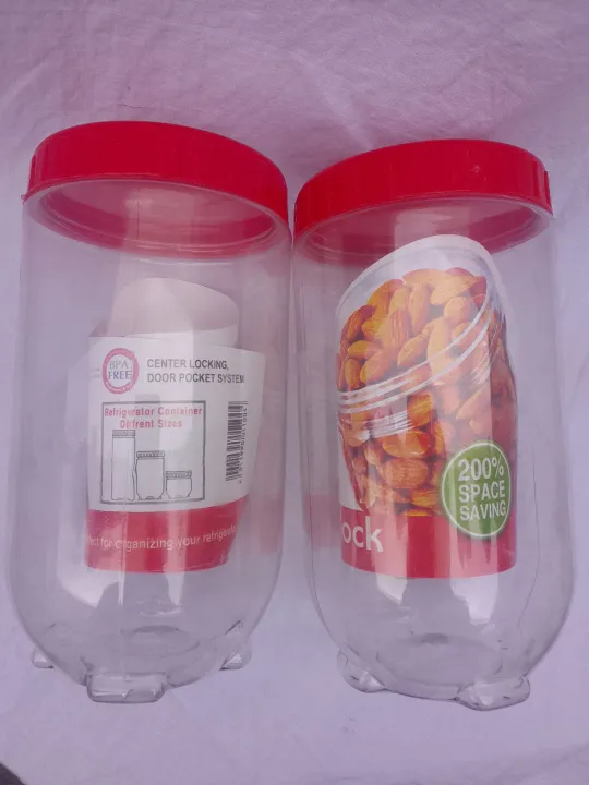 Pack of 3 Centerlock Storage Jars | Refrigerator Containers with Center ...
