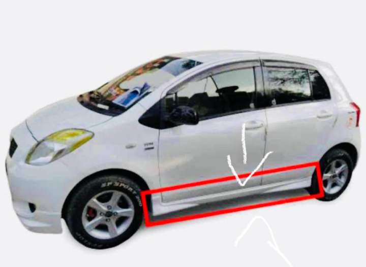 TOYOTA VITZ 2008/2014 SIDE SKIRTS ONLY EASY TO INSTALL MADE IN TAIWAN ...