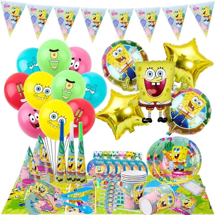 Cartoon Spongebob Birthday Party Supplies Decorations Lovely Patrick ...