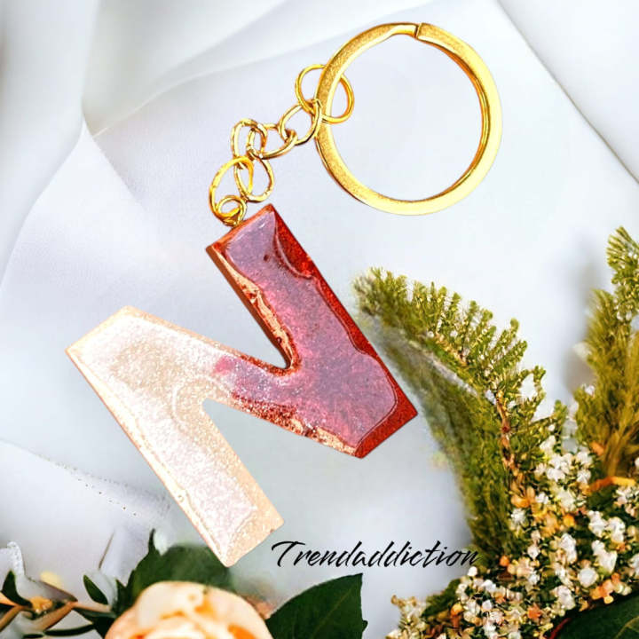 Name Alphabet Keychain, Resin keychain, customize Name keychain | Daraz.pk