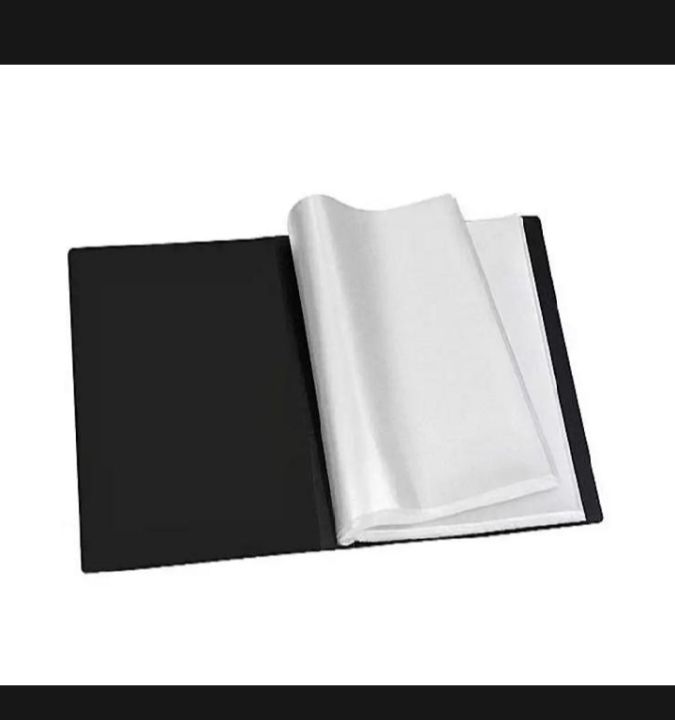 plastic sheet file -60 pocket full space size different colors | Daraz.pk