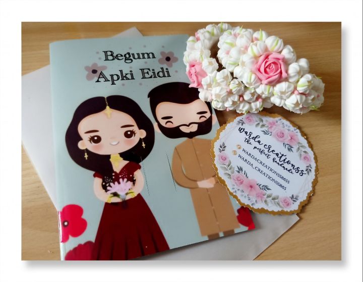 Eidi Card for Wife, eid cards for girls,eid cards for love,Customized ...