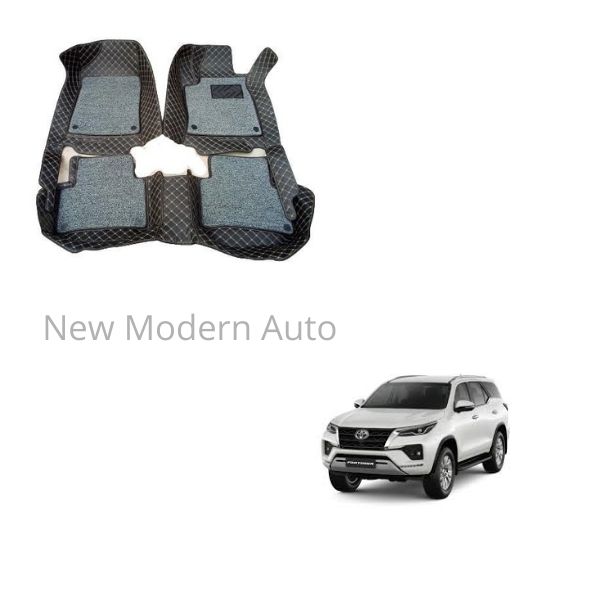 Toyota Fortuner 9D Floor Mat Grey Grass | Daraz.pk