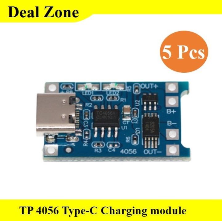 5 PCS TP4056 Dual Protection Lithium/Lithium-ion Battery Charging ...