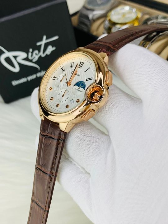 Cartier Moon Phases All Chronograph Watch | Daraz.pk