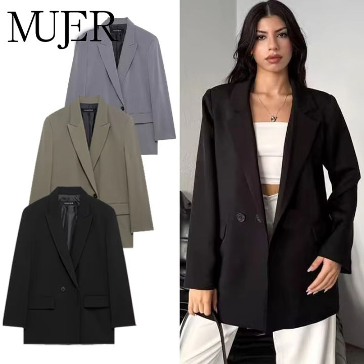 MUJER Women's Tailoring Blazers Straight Office Blazer for Women New in ...
