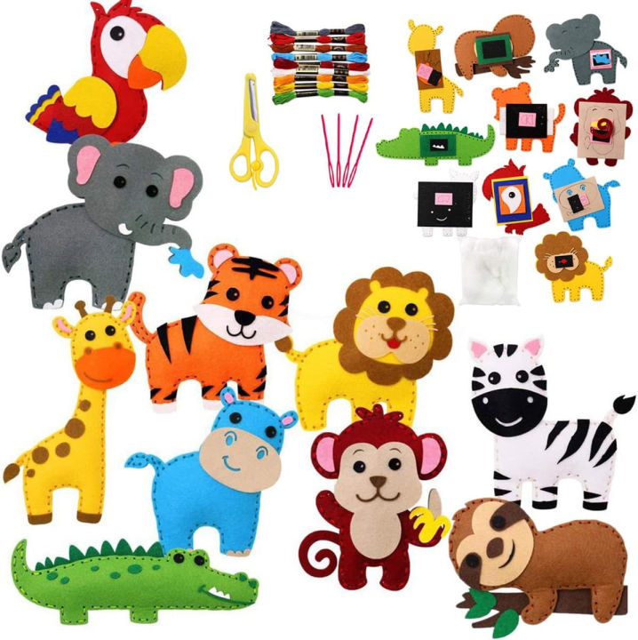 Woodland Animals Craft Kit Forest Creatures DIY Sewing Felt Plush ...