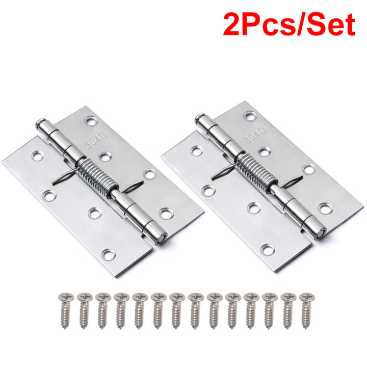 2Pcs Self Closing Spring Hinges 2" 3" 4" Stainless Steel Hinge Spring ...