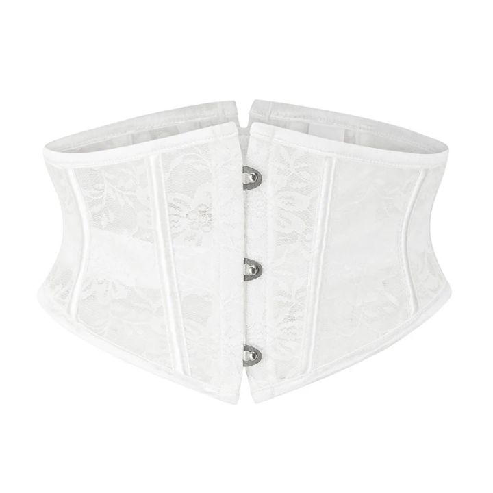 Women 14 Spiral Steel Boned Underbust Corset Short Torso Waist Training ...