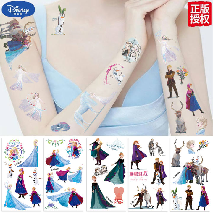 10Pcs Frozen Elsa Tattoo Stickers Temporary Tattoos for Kids Birthday ...